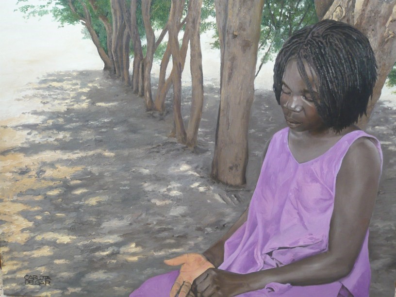 Carlota Delgar exposa pintures sobre "dones del món" a Can Puget de Manlleu